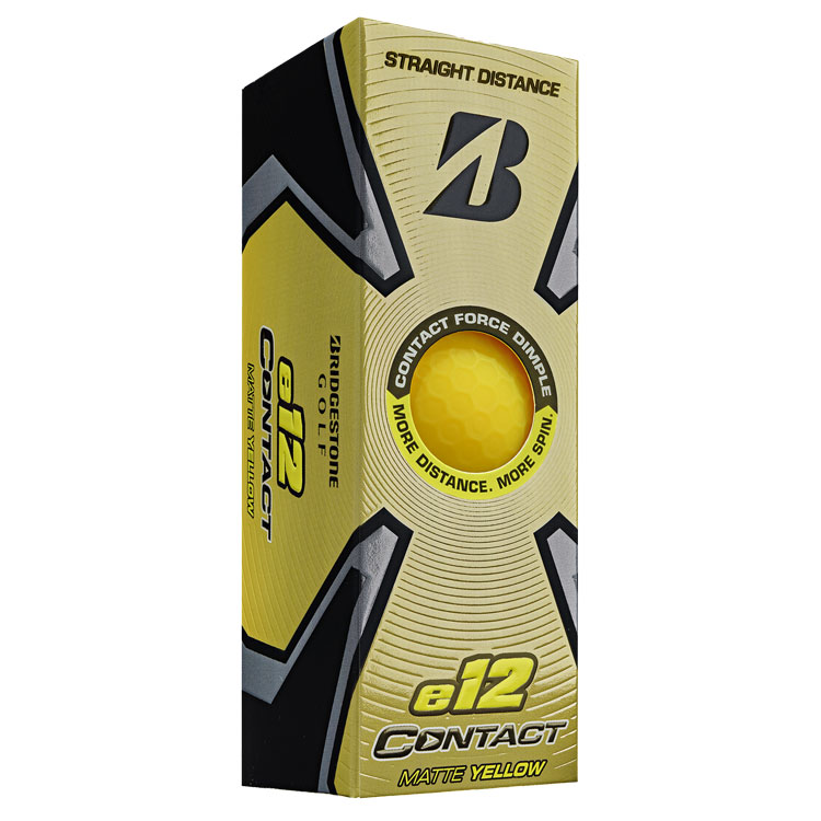 Bridgestone e12 Contact Matte Golf Balls Yellow - Clubhouse Golf