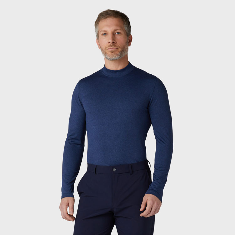 Callaway Swing Tech Crew Neck Golf Base Layer True Navy Heather ...