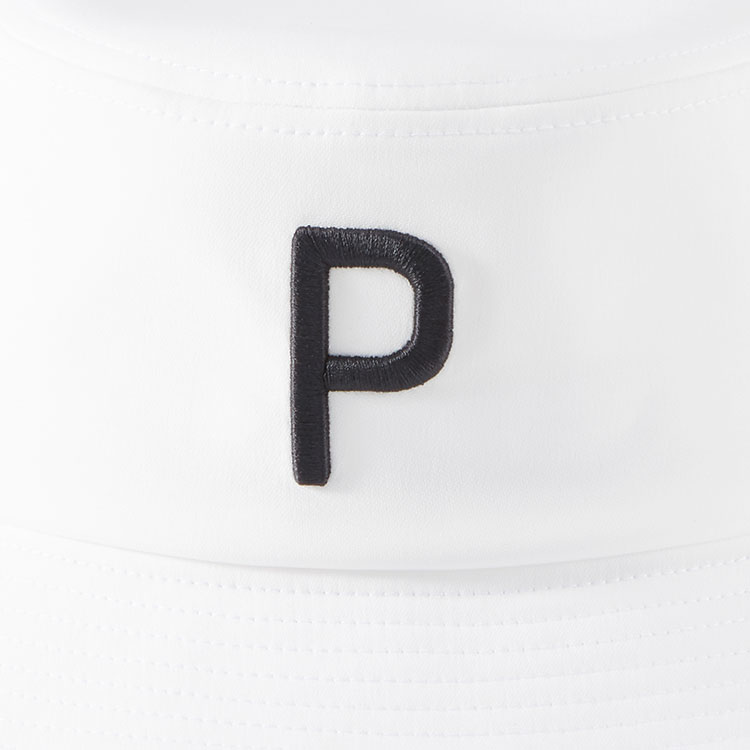 Puma P Bucket Golf Hat Bright White - Clubhouse Golf
