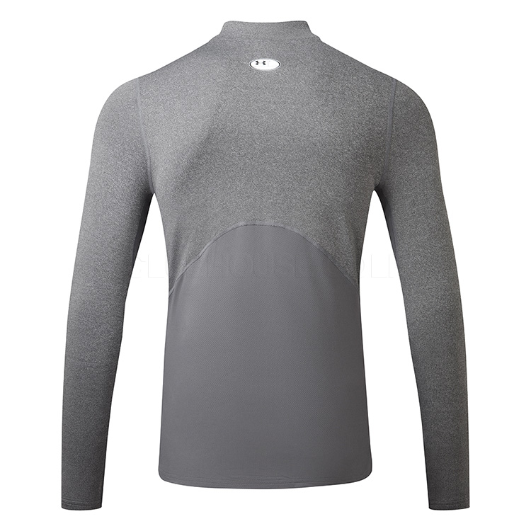 Under Armour ColdGear Armour Mock Fitted Golf Base Layer Charcoal Light ...