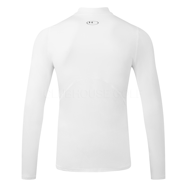 Under Armour ColdGear Armour Mock Fitted Golf Base Layer White/Black ...