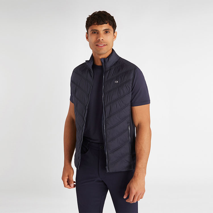 Calvin Klein Frontera Hybrid Golf Wind Vest Navy - Clubhouse Golf