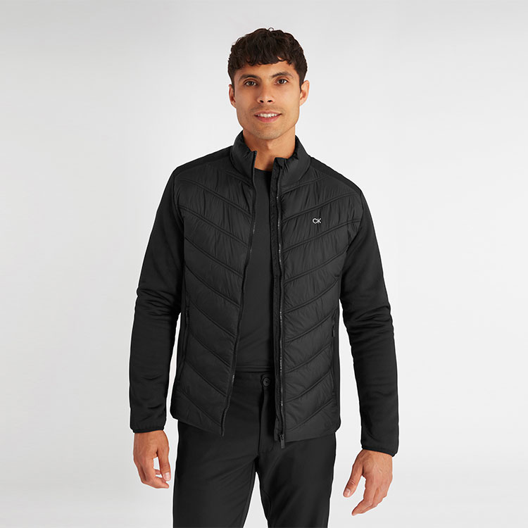 Calvin Klein Frontera Hybrid Golf Wind Jacket Black - Clubhouse Golf