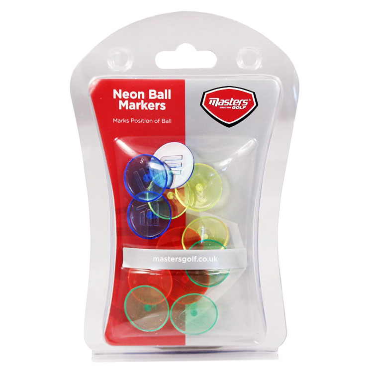 Masters Neon Ball Markers (12 Pack) - Clubhouse Golf